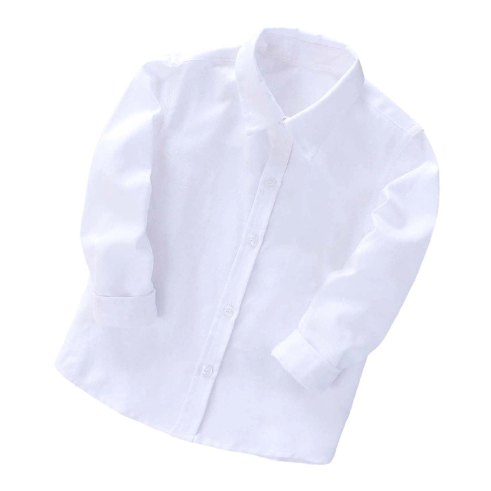 Byoo Big Girls Long Sleeve Shirt Solid Versatile School Button-Up T ...