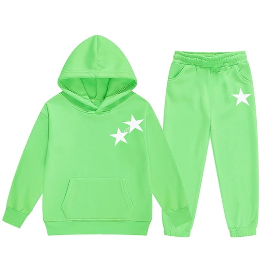 Byoo Big Girls Outfits Set Solid Color Hoodie Sweatshirt Joggers Comfy ...