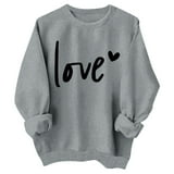 Byoo Big Girls Oversized Sweatshirt Letter Graphic Long-Sleeved ...
