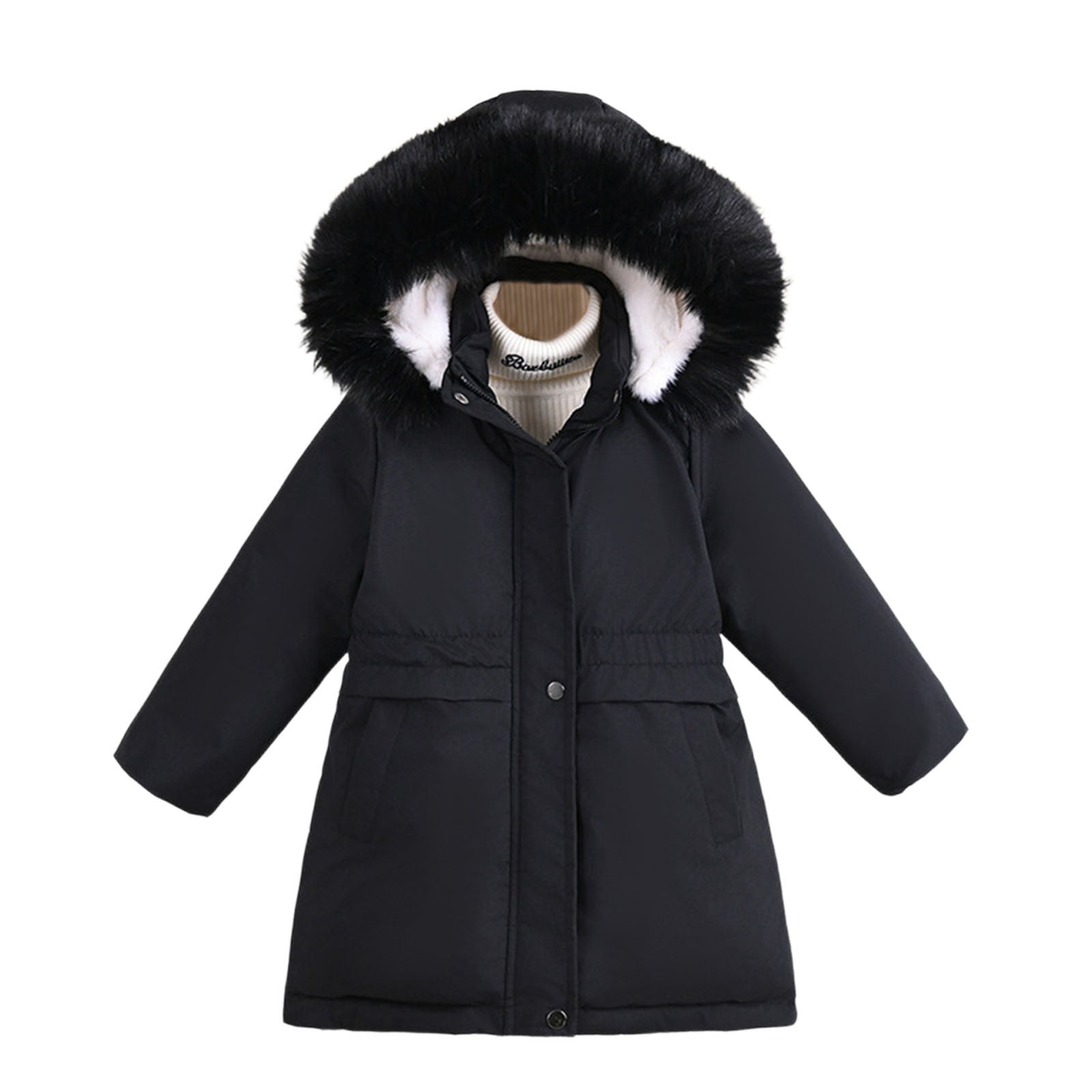 Byoo Big Girls Parka Coat Solid Color Full Zip Padded Hooded Puffer ...