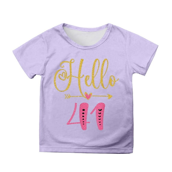 Byoo Big Girls T Shirt Valentine Day Cartoon Number Printed Pullover ...