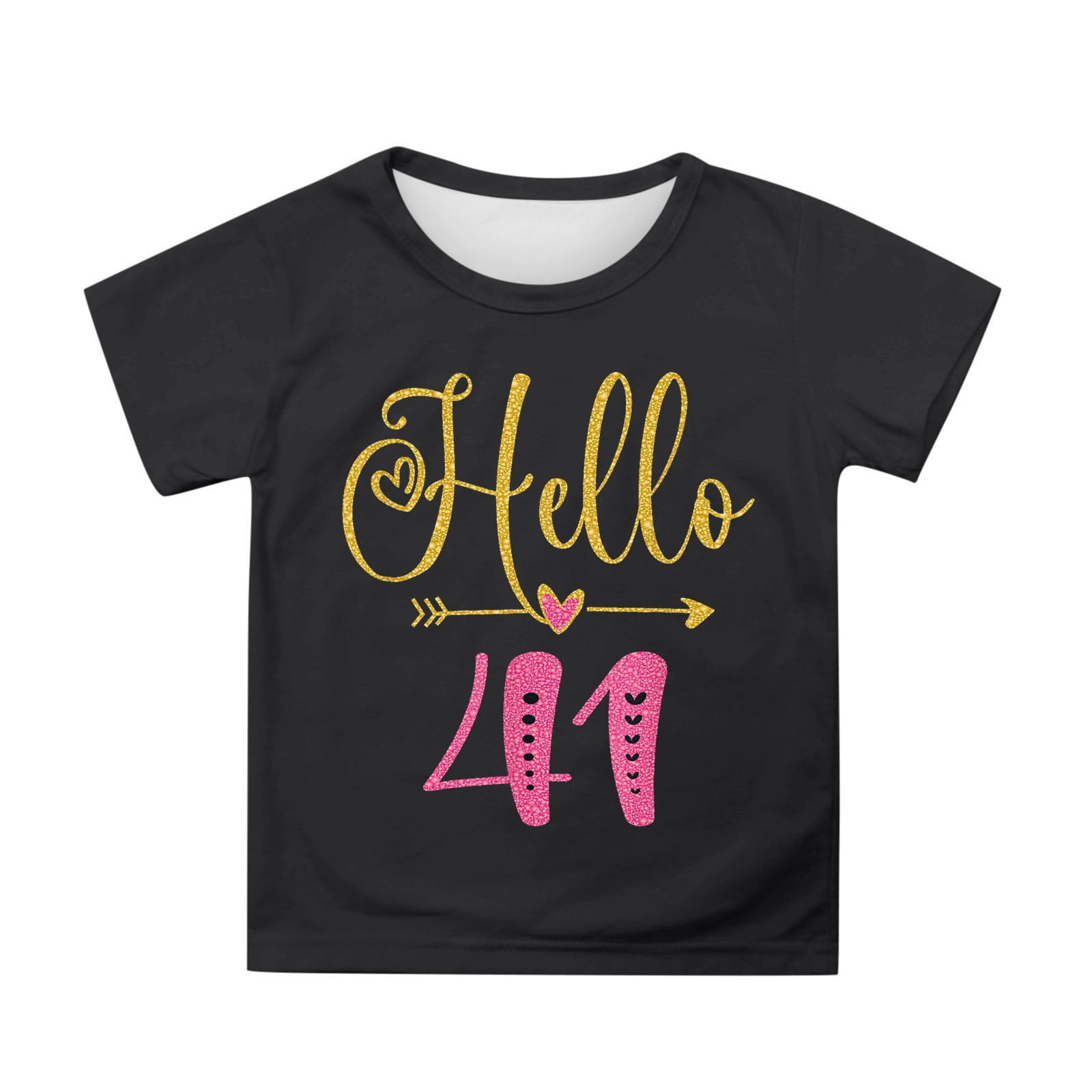 Byoo Big Girls T Shirt Valentine Day Cartoon Short Sleeve Number ...