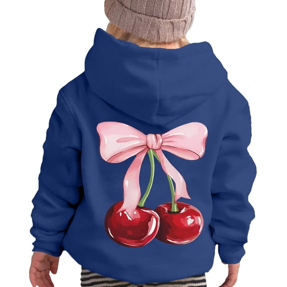 Byoo Bow Print Hoodie for Toddler Girls Full Sleeved Hooded Sweatshirt ...