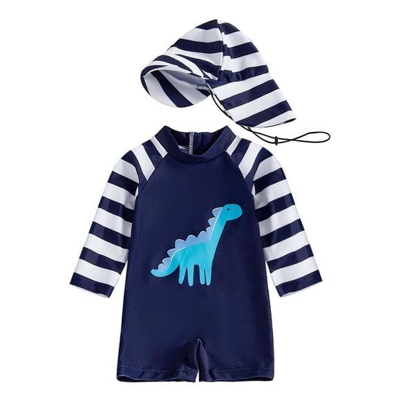 Byoo Boys UPF 50+ One Piece Rash Guard Long Sleeve Dinosaur Print ...