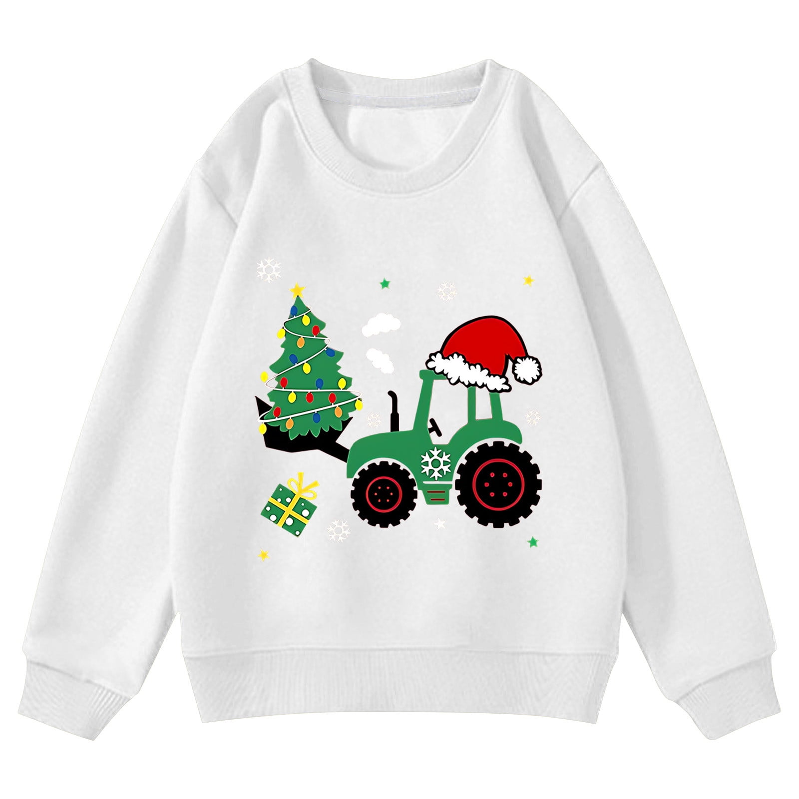 Byoo Christmas Toddler Boys Sweatshirt Car Print Pullover Long Sleeve ...