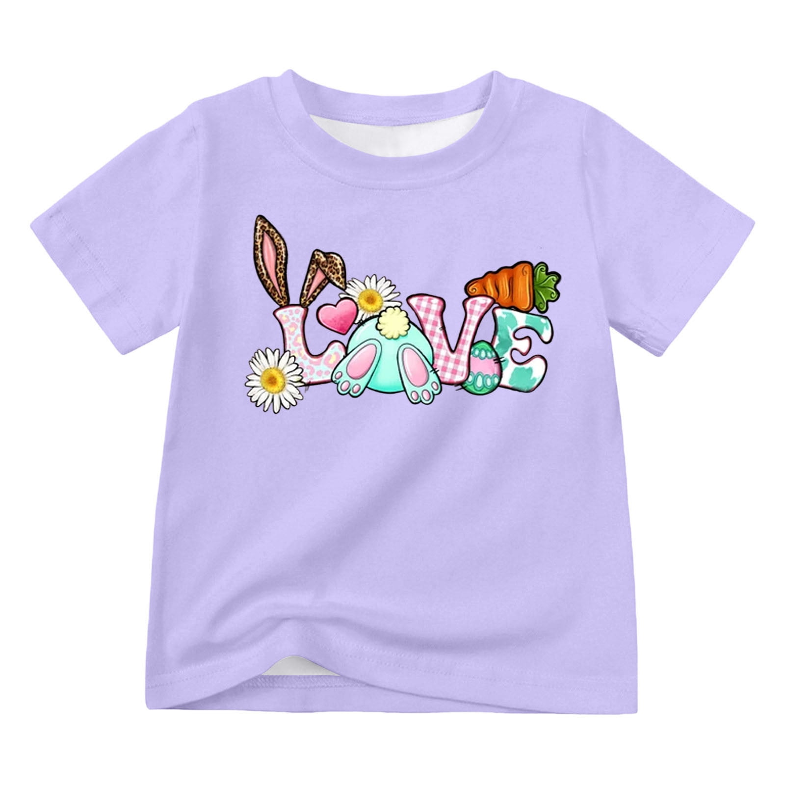 Byoo Easter Letter Graphic Big Girl Tee Short Sleeved Round Neck ...