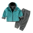 Byoo Fleece Little Boy Outfits Solid Warm Zipper Hooded Jackets Pants ...