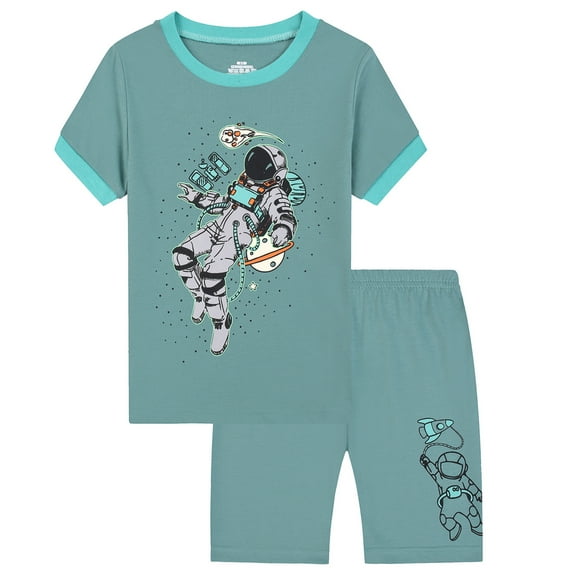 Byoo Fluorescent Toddler Boy Homewear Set Cartoon Dinosaur Print Loose ...