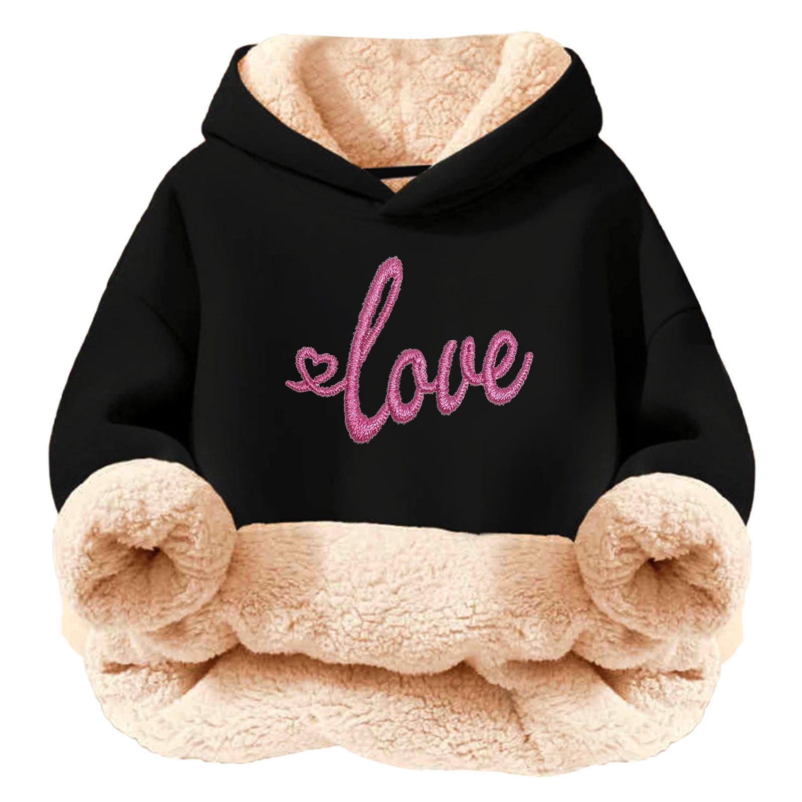Byoo Hooded Pullover Top for Toddler Boys Letter Graphic Full-Sleeve ...