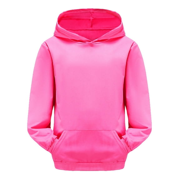 Byoo Hooded Sweatshirt for Little Girls Solid Color Long Sleeve ...