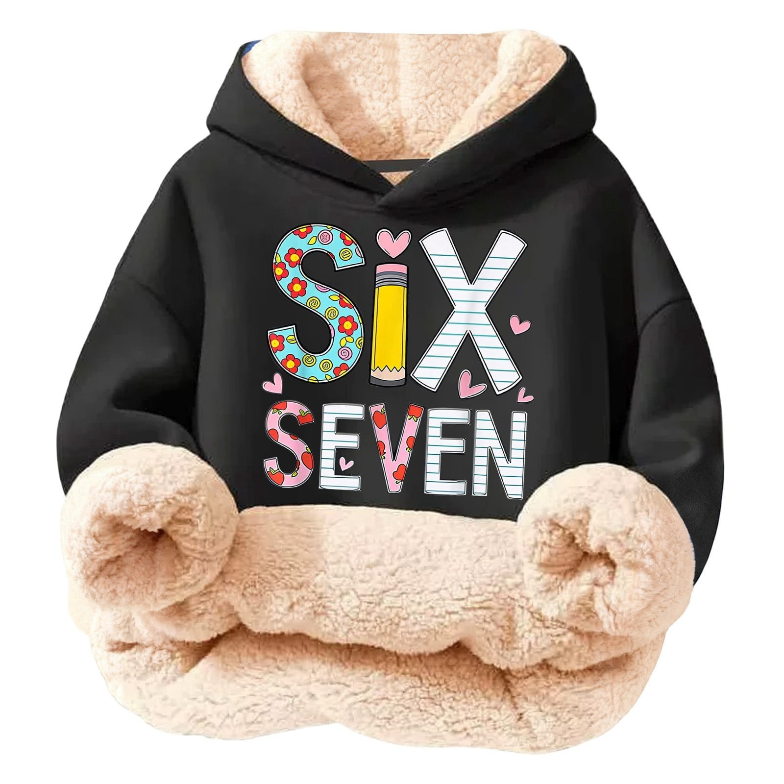 Byoo Hooded Sweatshirt for Tween Boy Letter Graphic Lined Warm Long ...