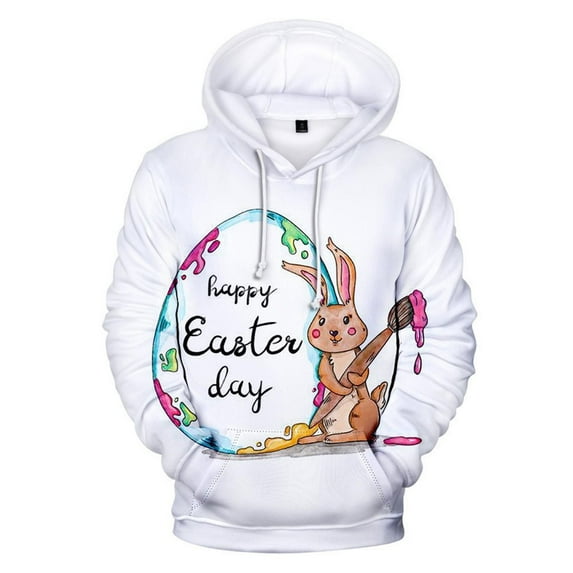 Byoo Hoodie for Little Girls 3D Digital Rabbit Graphic Kangaroo Pocket ...