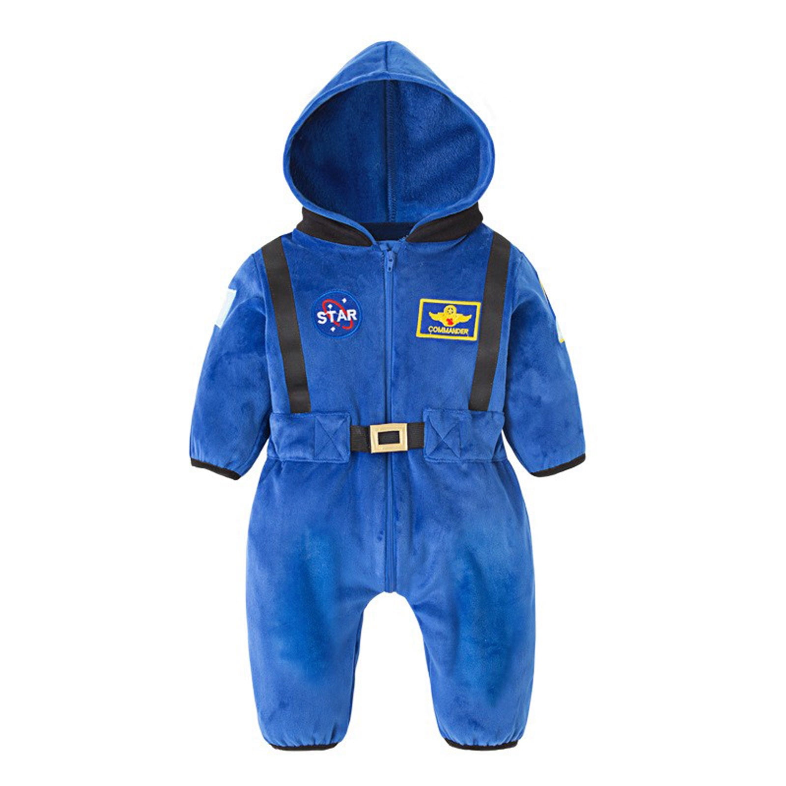 Byoo Infant Boy Astronaut Onesie Hoodie Zipper Solid Color Hooded Role ...