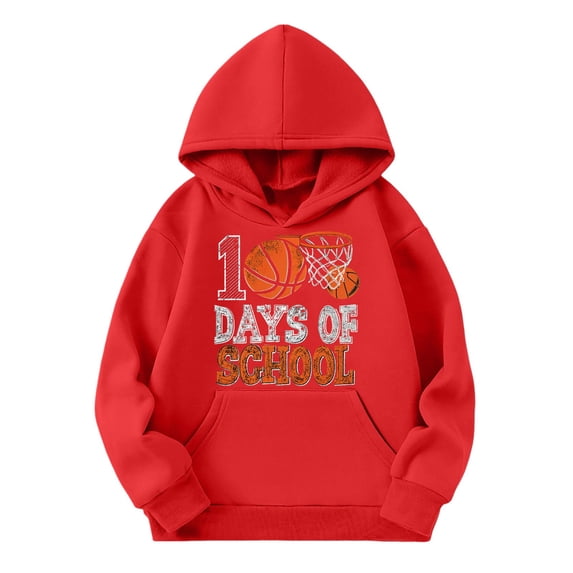 Byoo Infant Boy Letter Printed Hoodie Soft Kangaroo Pocket Full-Sleeve ...