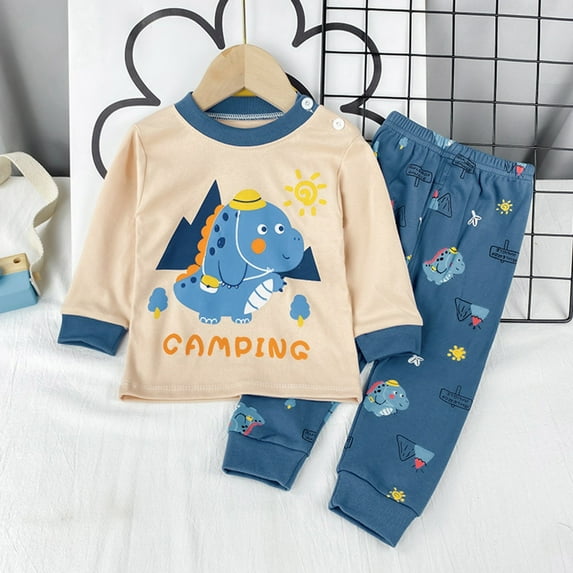 Byoo Infant Boys Cute Animal Prints Nightwear Outfits Long Sleeved ...