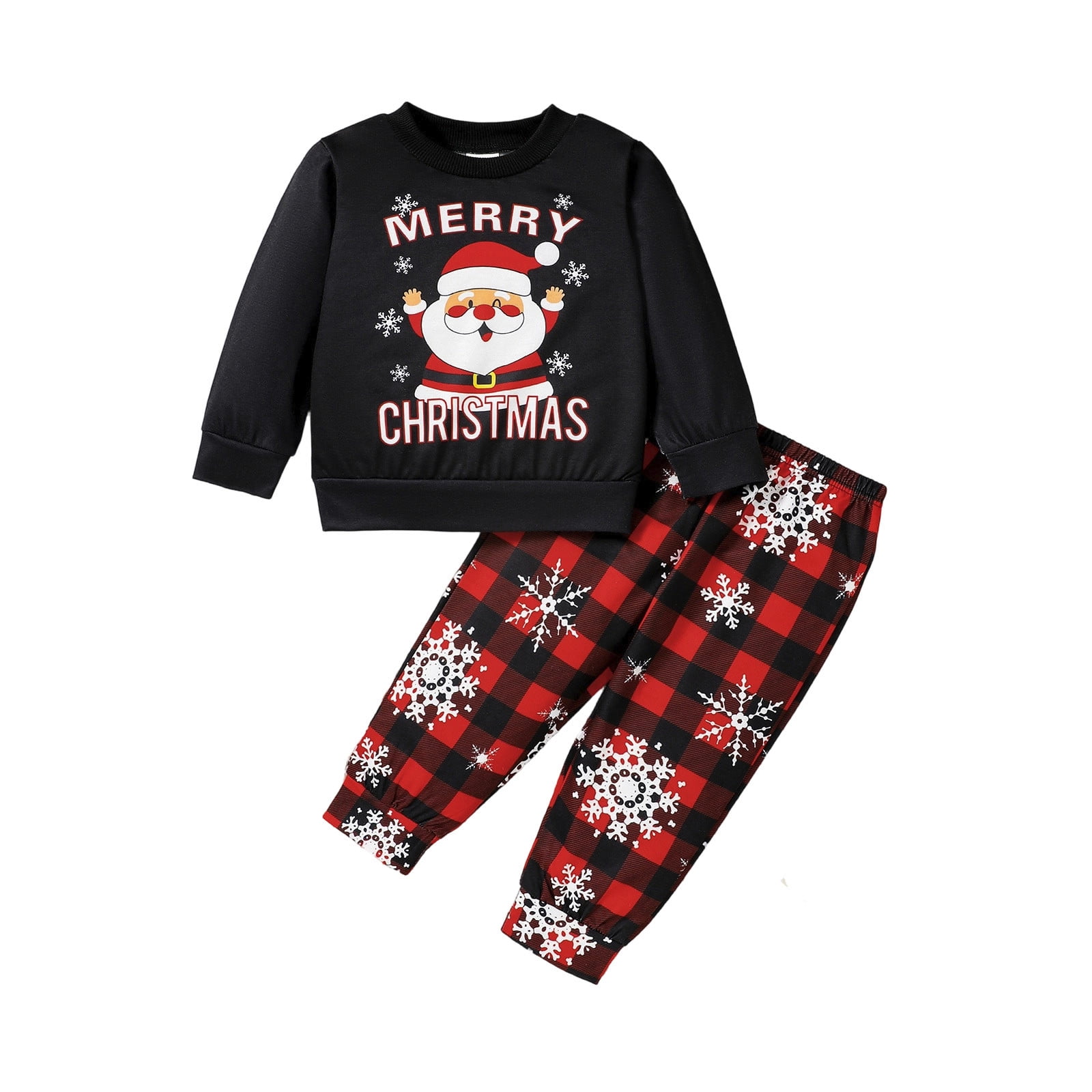 Byoo Infant Boys Outfit Christmas Santa Print Crew Neck Pullover ...