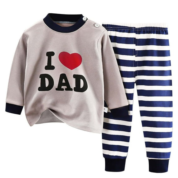 Byoo Infant Boys Sleepwear Set Solid Color Long Sleeve Pullover Top ...