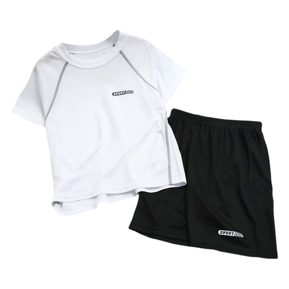 Byoo Infant Girl Sports Outfits Soft Solid Color Short Sleeved Tee Set ...
