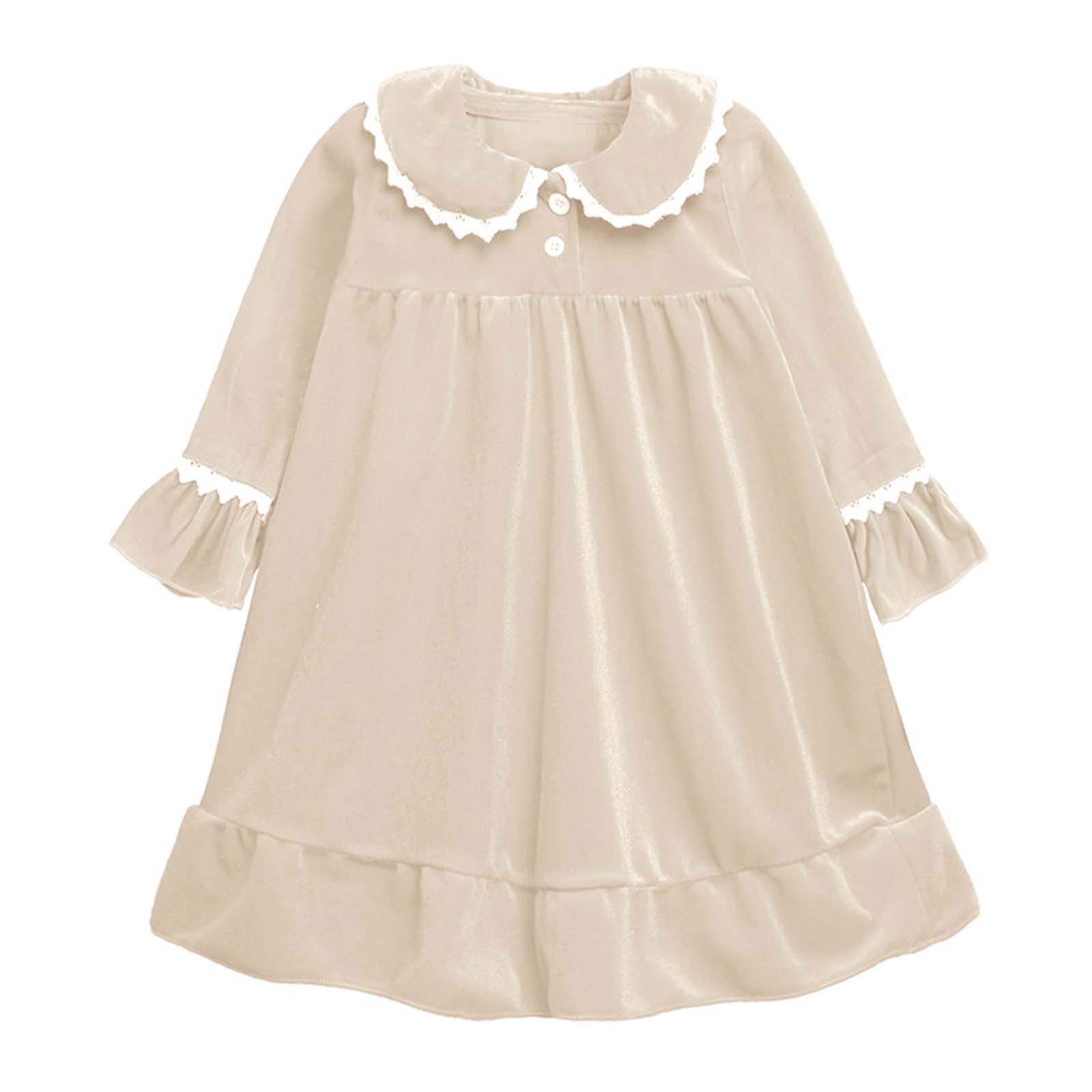 Byoo Infant Girls Long Sleeve Velvet Nightgown Cute Christmas Soft Long ...