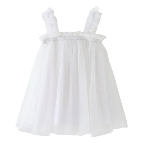 Byoo Infant Girls Sundress Sleeveless Solid Tulle Lightweight Summer ...