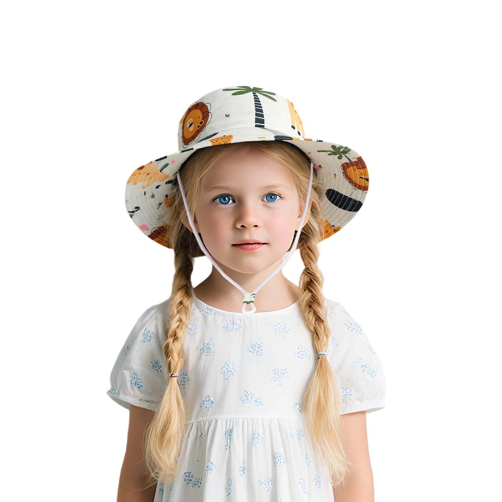 Byoo Girls UPF 50+ Bucket Hat Adjustable Chin Strap Wide Brim Pool ...