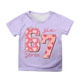 Byoo Girls Valentine T-Shirt Short Sleeve Number Graphic Cartoon Tee ...