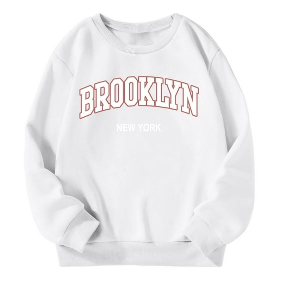Byoo Letter Graphic Toddler Boy Sweatshirt Loose Fit Long Sleeve Crew ...