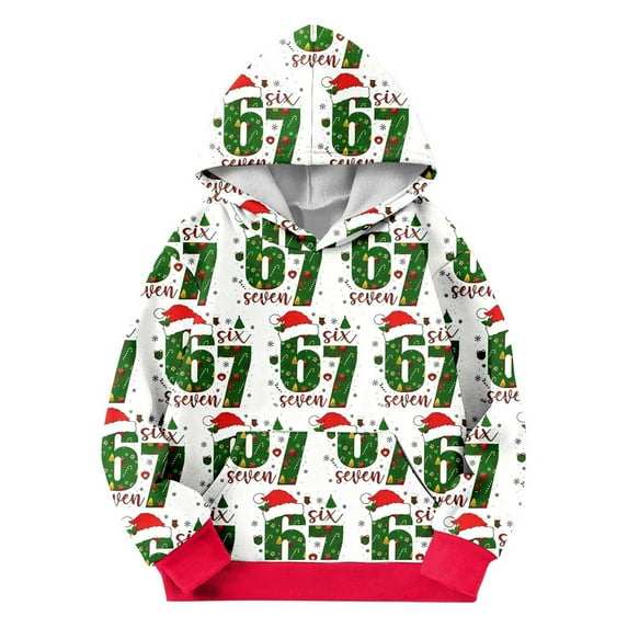 Byoo Little Boy 67 Number Painted Hooded Sweatshirt Lightweight Soft ...
