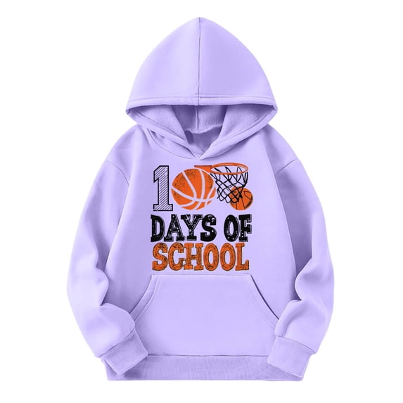 Byoo Little Boy Letter Printed Hoodie Soft Kangaroo Pocket Full-Sleeve ...