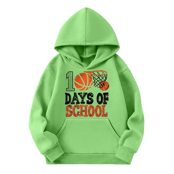 Byoo Little Boy Letter Printed Hoodie Soft Kangaroo Pocket Full-Sleeve ...
