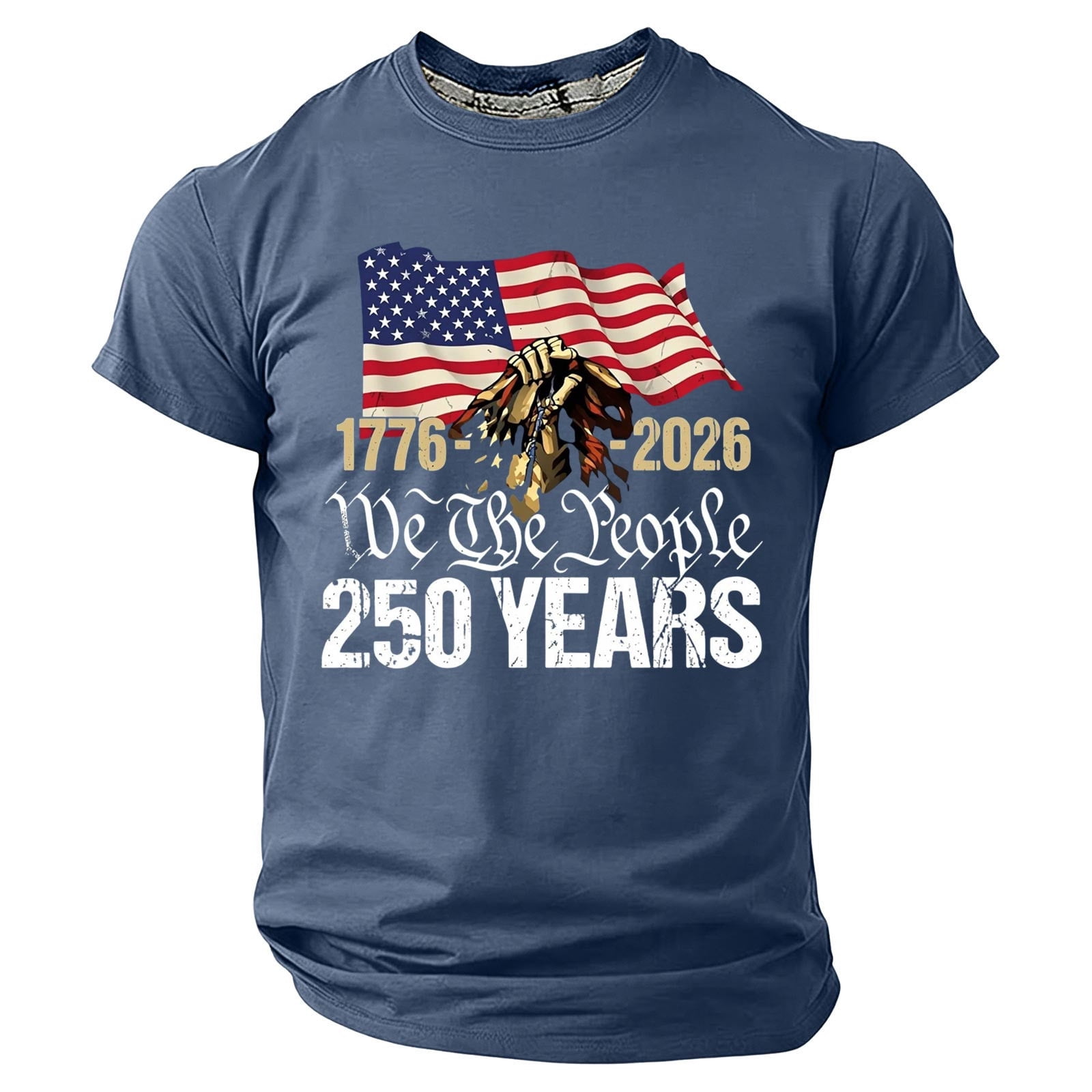 Byoo Little Boy Patriotic 1776 2026 Print Crew Neck T Shirt Short ...