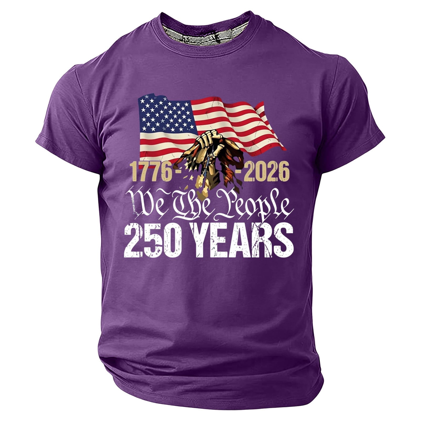 Byoo Little Boy Patriotic 1776 2026 Print Crew Neck T Shirt Short ...