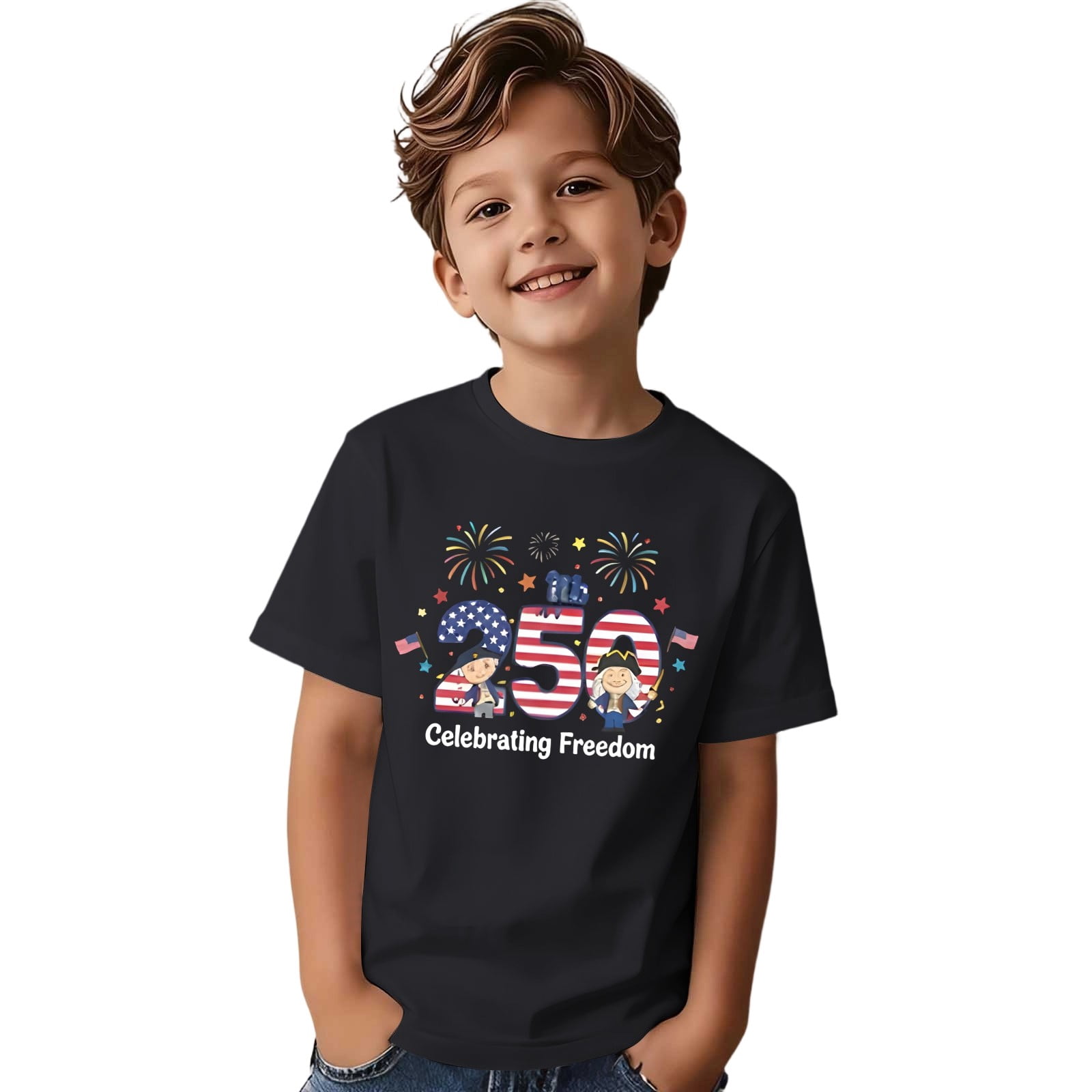 Byoo Little Boys 250 Celebrating Freedom Graphic TShirt Casual Short ...