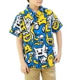 Byoo Little Boys Cartoon Graffiti Print Button Up Shirt Short Sleeve ...