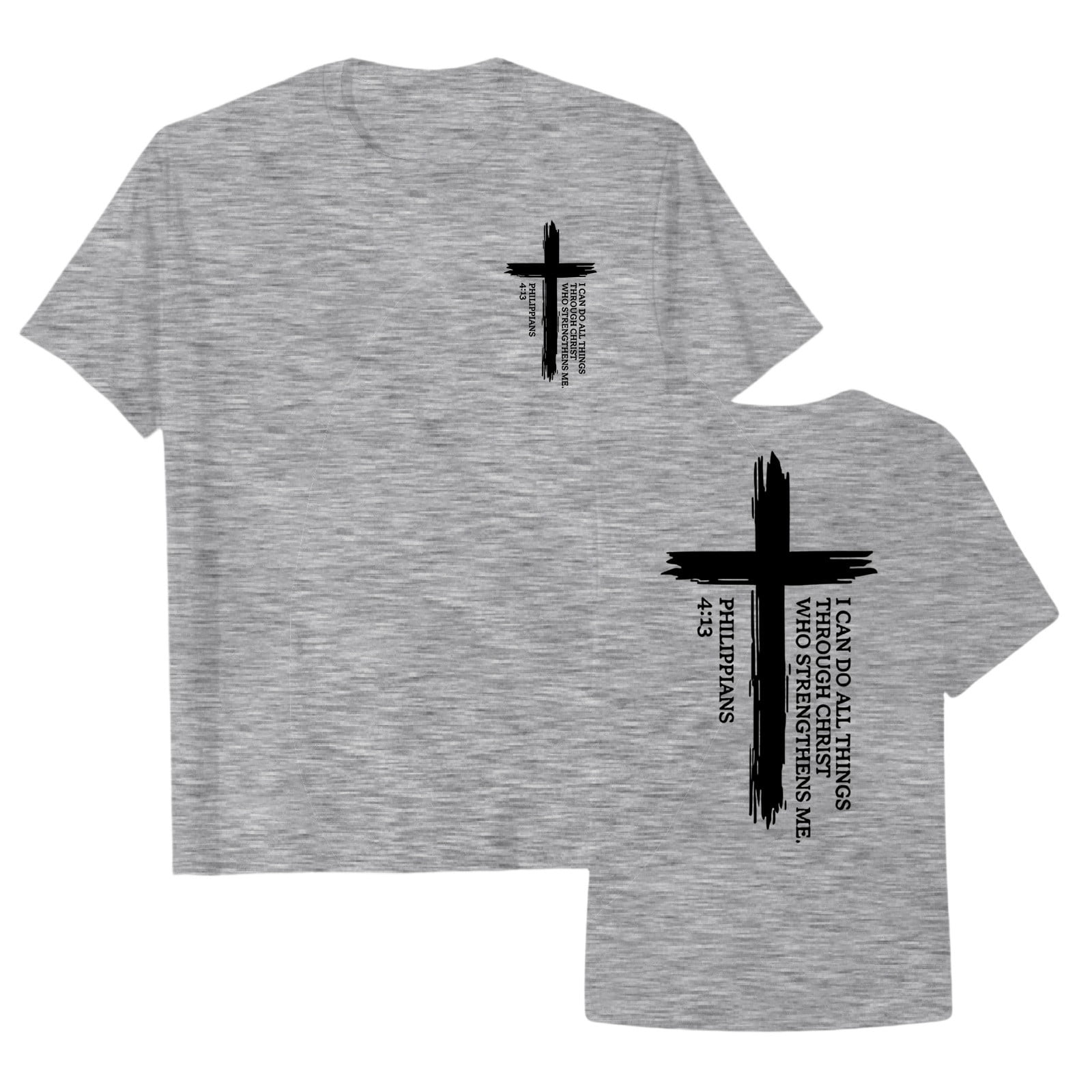 Byoo Little Boys Cross Print T Shirt Christian Faith Short Sleeve ...
