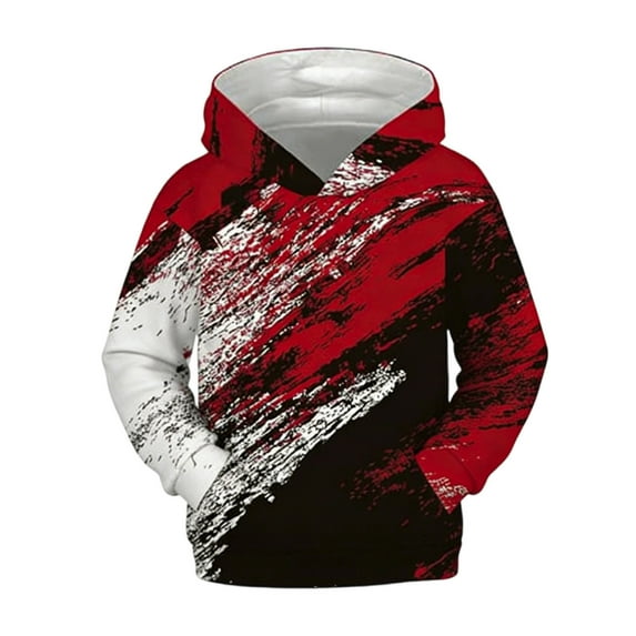 Byoo Little Boys Hooded Sweatshirt Brush Stroke Printed Hoodie ...