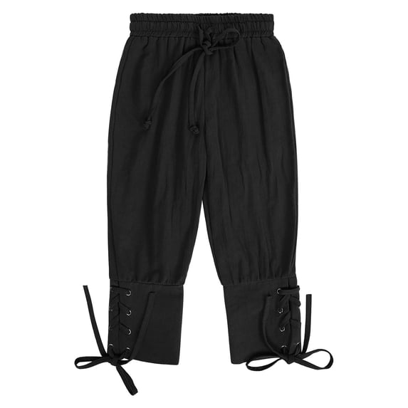 Byoo Little Boys' Lace-Up Pants Solid Elastic Waist Drawstring Design ...