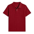 Byoo Little Boys Textured Knit Polo Shirt Solid Short Sleeve Casual T ...