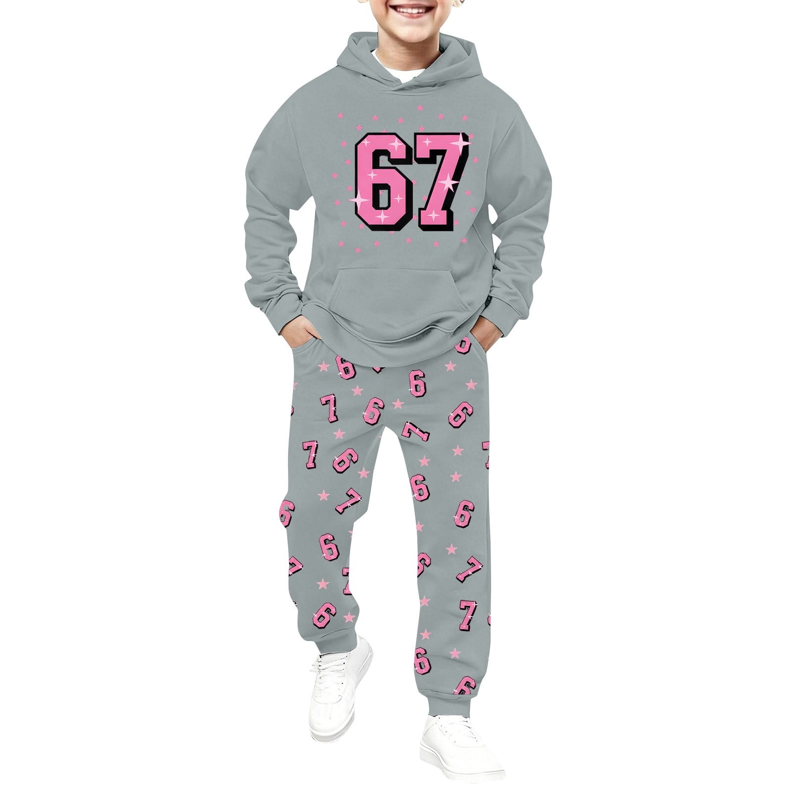 Byoo Little Boys Tracksuit Sets 2 Piece Number Print Thick Fleece ...