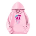 Byoo Little Girl Oversized Hoodie 67 Number Printed Long-Sleeve ...