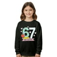 Byoo Little Girls 67 Number Printing Sweatshirt Lightweight Round Neck ...