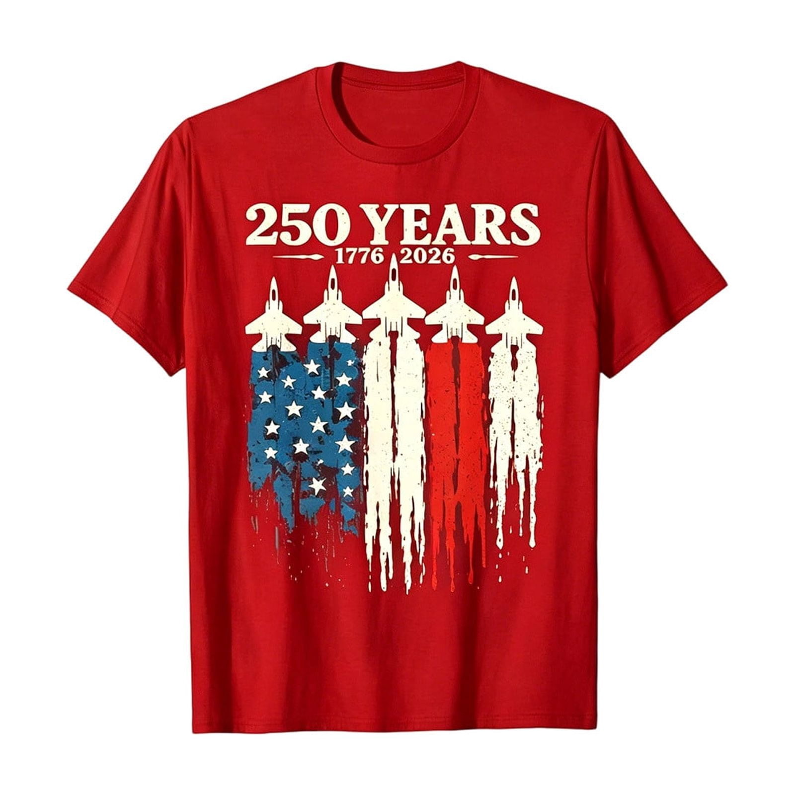 Byoo Little Girls America'S 250th Anniversary T-Shirt Airplane Flag ...