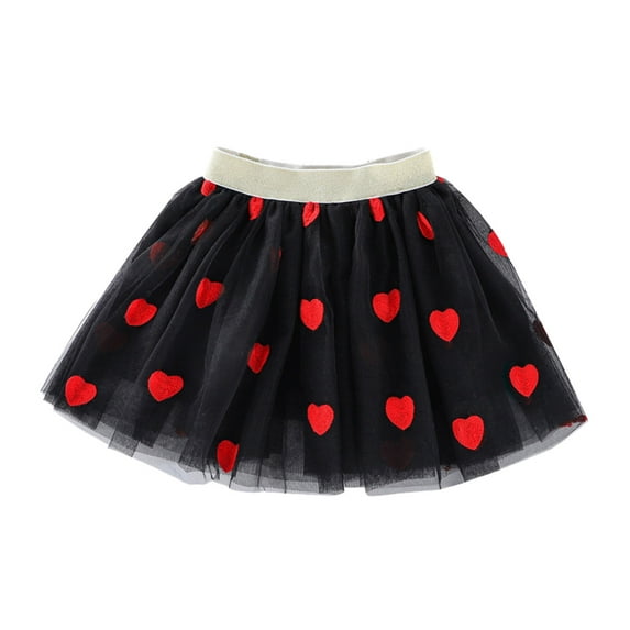 Byoo Little Girls Ballet Tutu Skirts Tulle Heart Printed High Rise ...