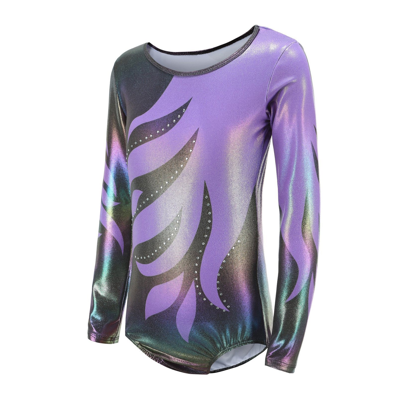 Byoo Little Girls Gymnastics Outfit Stretchable Long Sleeve Dance ...