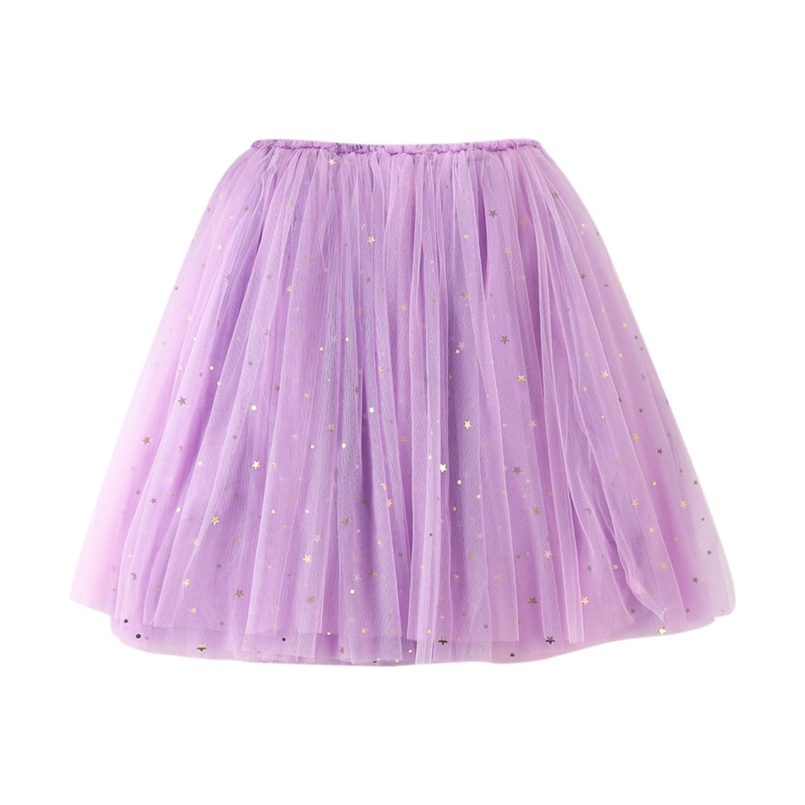 Byoo Little Girls Mesh Dress Casual Sequin Tulle Carnival Solid Color ...