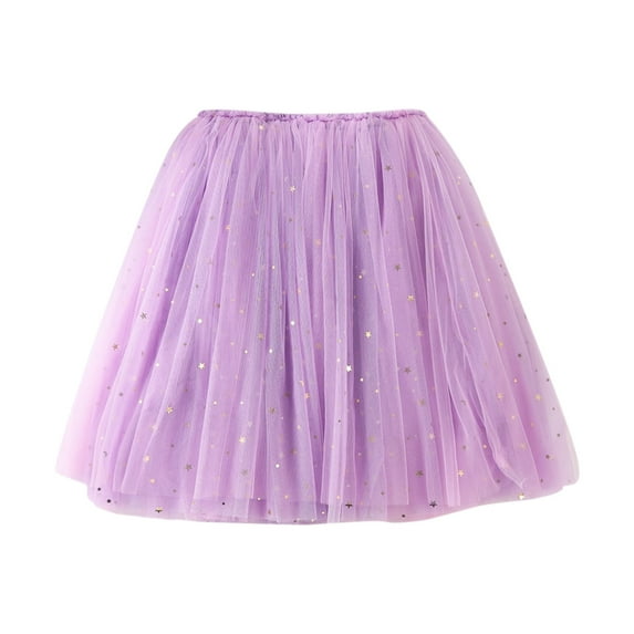 Byoo Little Girls Mesh Dress Casual Sequin Tulle Carnival Solid Color ...