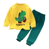 Byoo Little Girls Outfit Set Soft Animal Graphic Long Sleeve Shirt ...