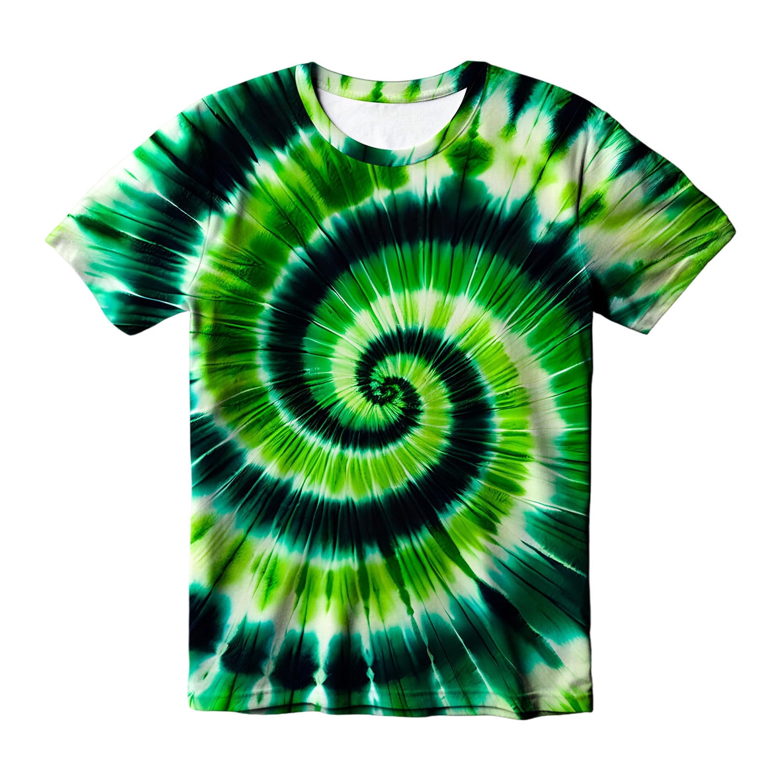 Byoo Little Girls Patriotic Tie Dye Star Print T Shirt Casual Short ...