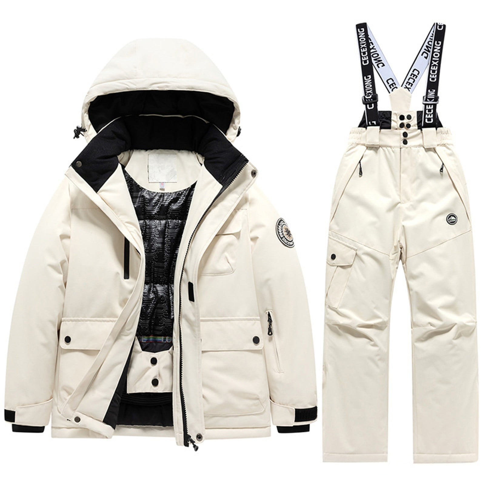 Byoo Little Girls Puffer Ski Outfits Down Pocket Zipper Solid Jacket ...