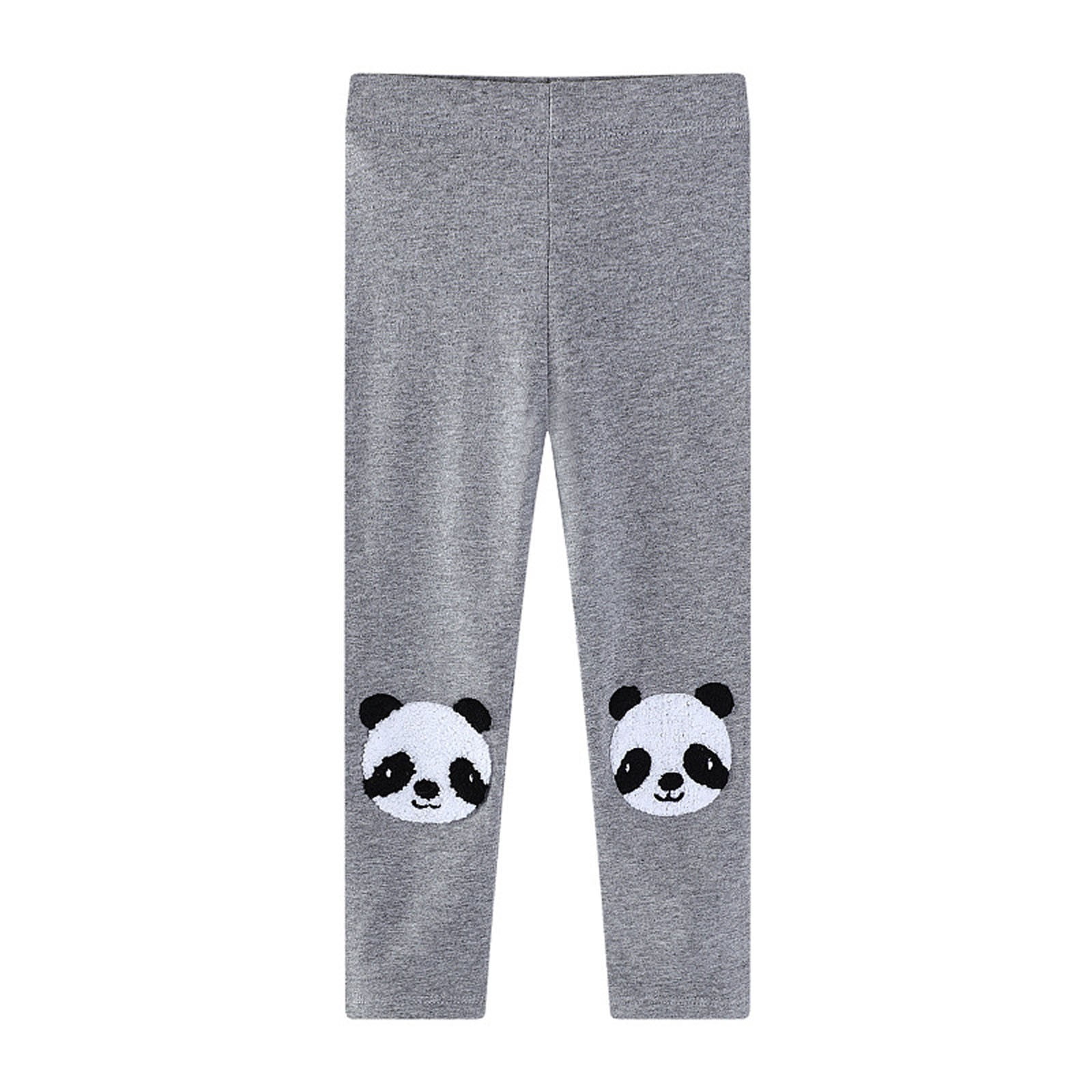 Byoo Little Girls Soft Knit Leggings Cute Panda Embroidery Stretchy ...